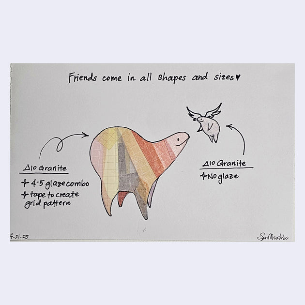 Raku (Mini) Gaki - Sun-Mo Koo - "Friends Come In All Shapes and Sizes ...