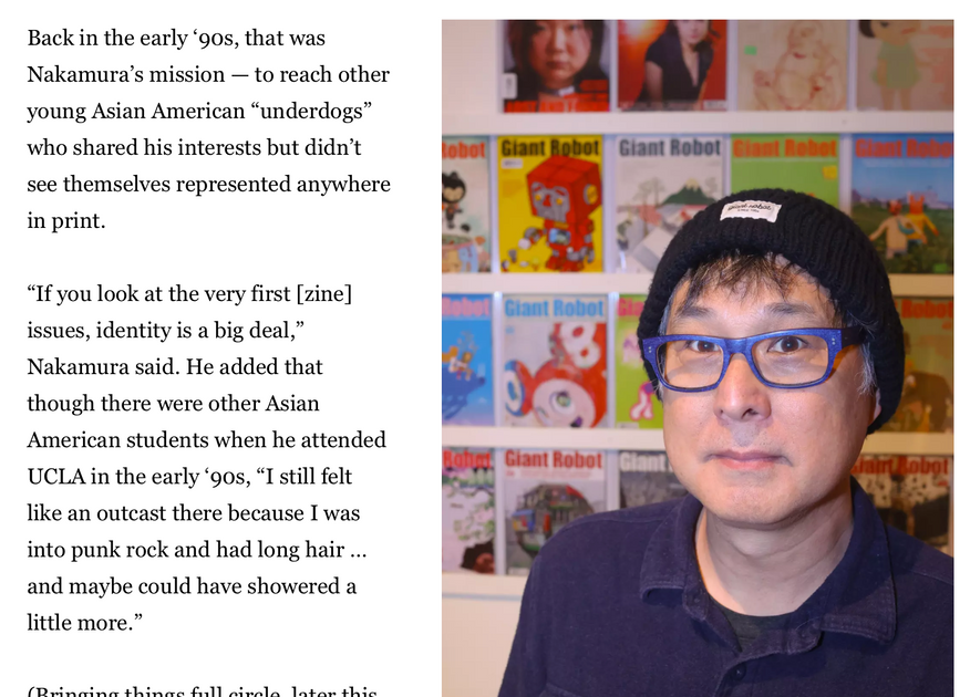 LA Times Article "Start your day in Little Tokyo celebrating Giant Rob ...