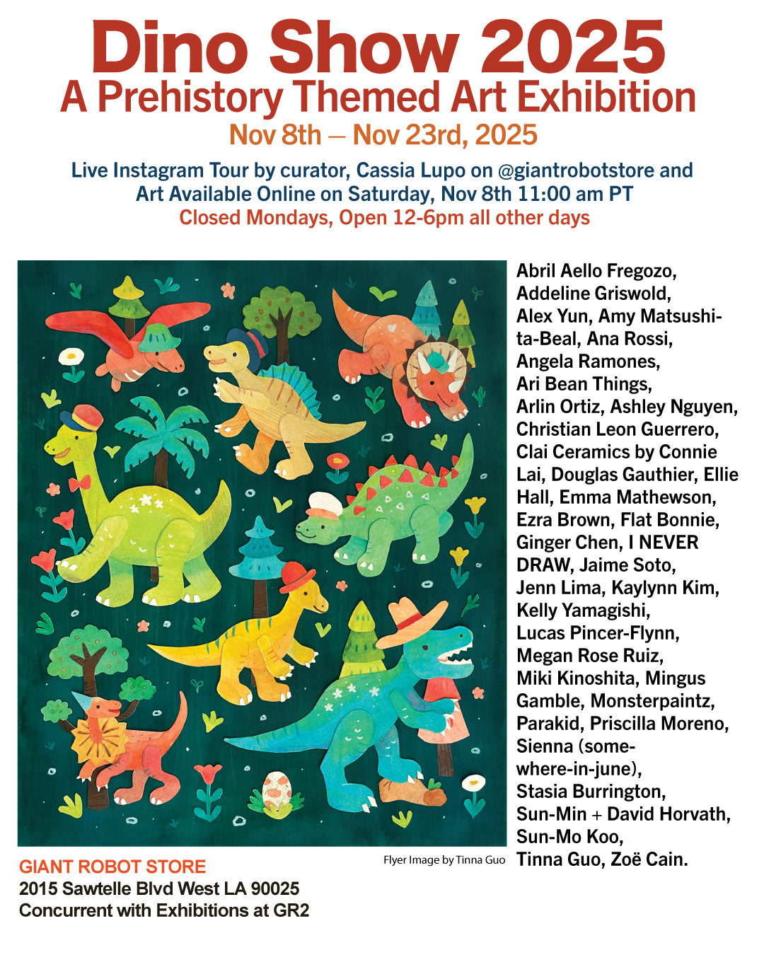 Dino Show 2025 Brings Prehistoric Art to Life Begins Nov 8th 11AM ...