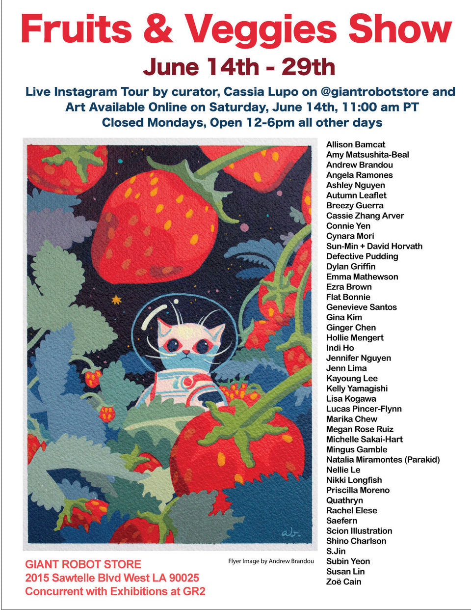 Giant Robot Store Presents: Fruits & Veggies Show 2025 June 14th - 29t ...