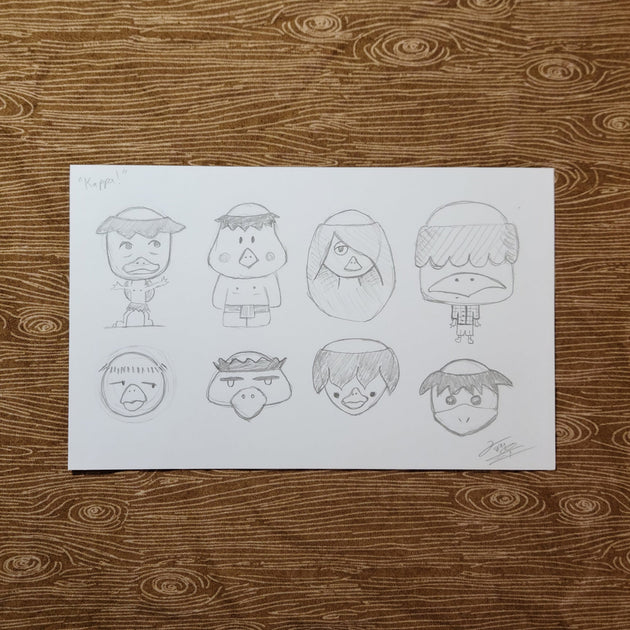 Raku (Mini) Gaki - Lap Ngo - "Kappa Sketch" – GiantRobotStore