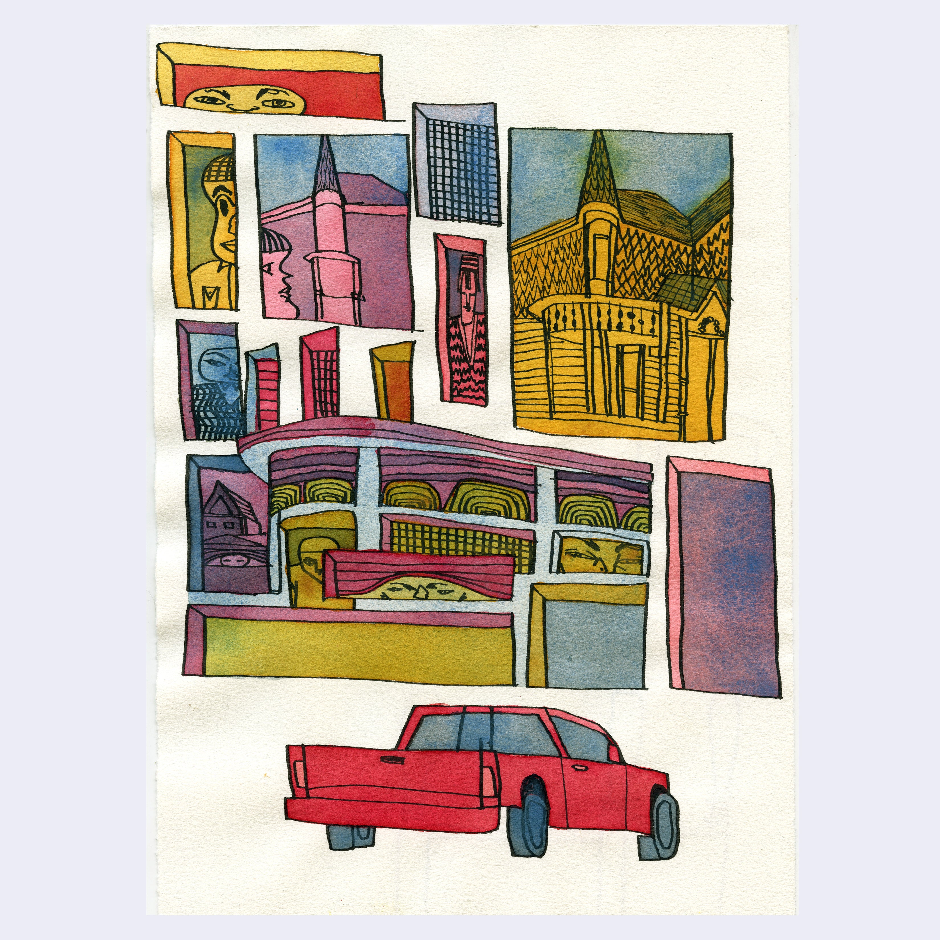 Rakugaki 6 (2024) - Trevor Shin - #4 (Red Truck with Houses ...