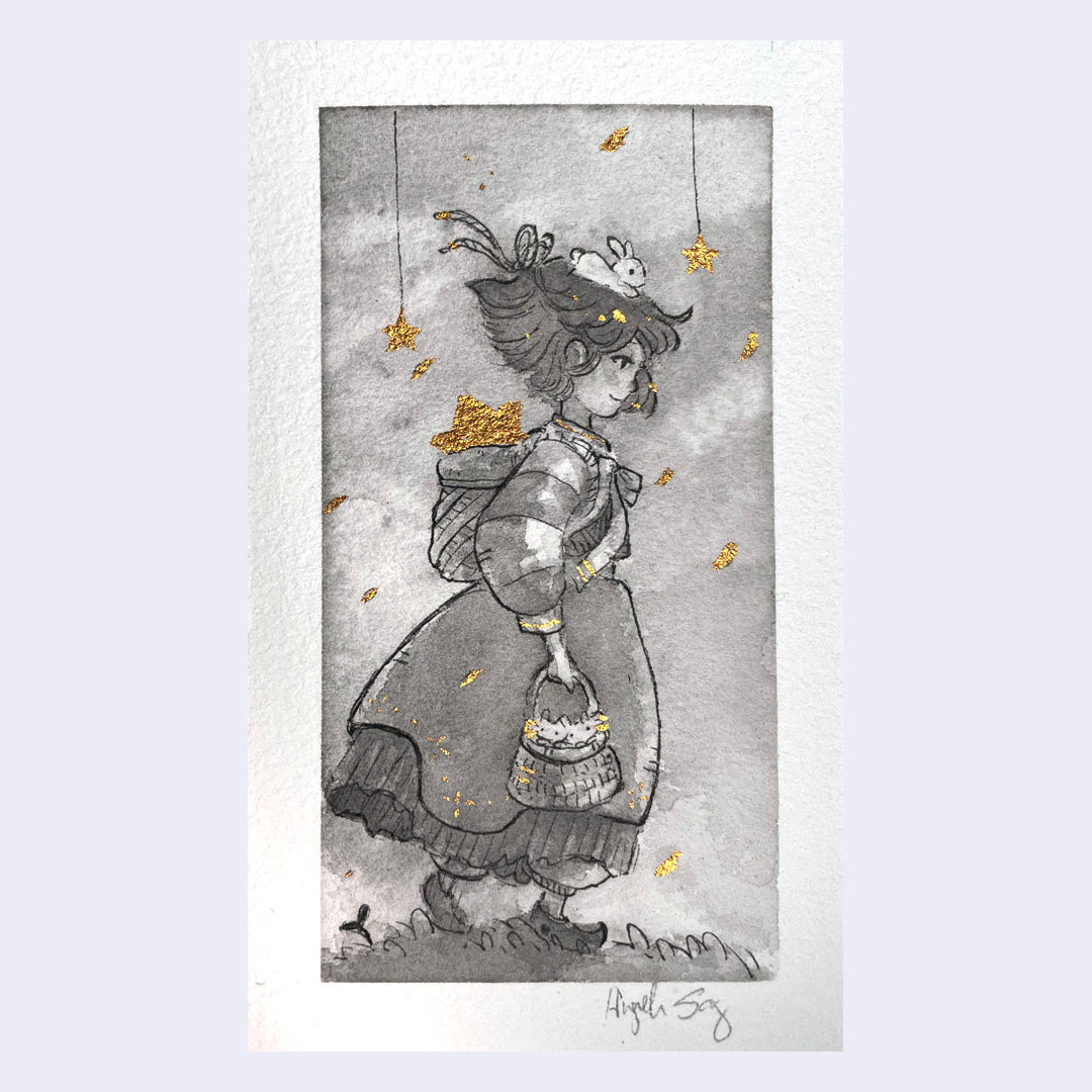 Raku (Mini) Gaki - Angela Song - "Hanbok Girl Ink Sketch" – GiantRobotStore