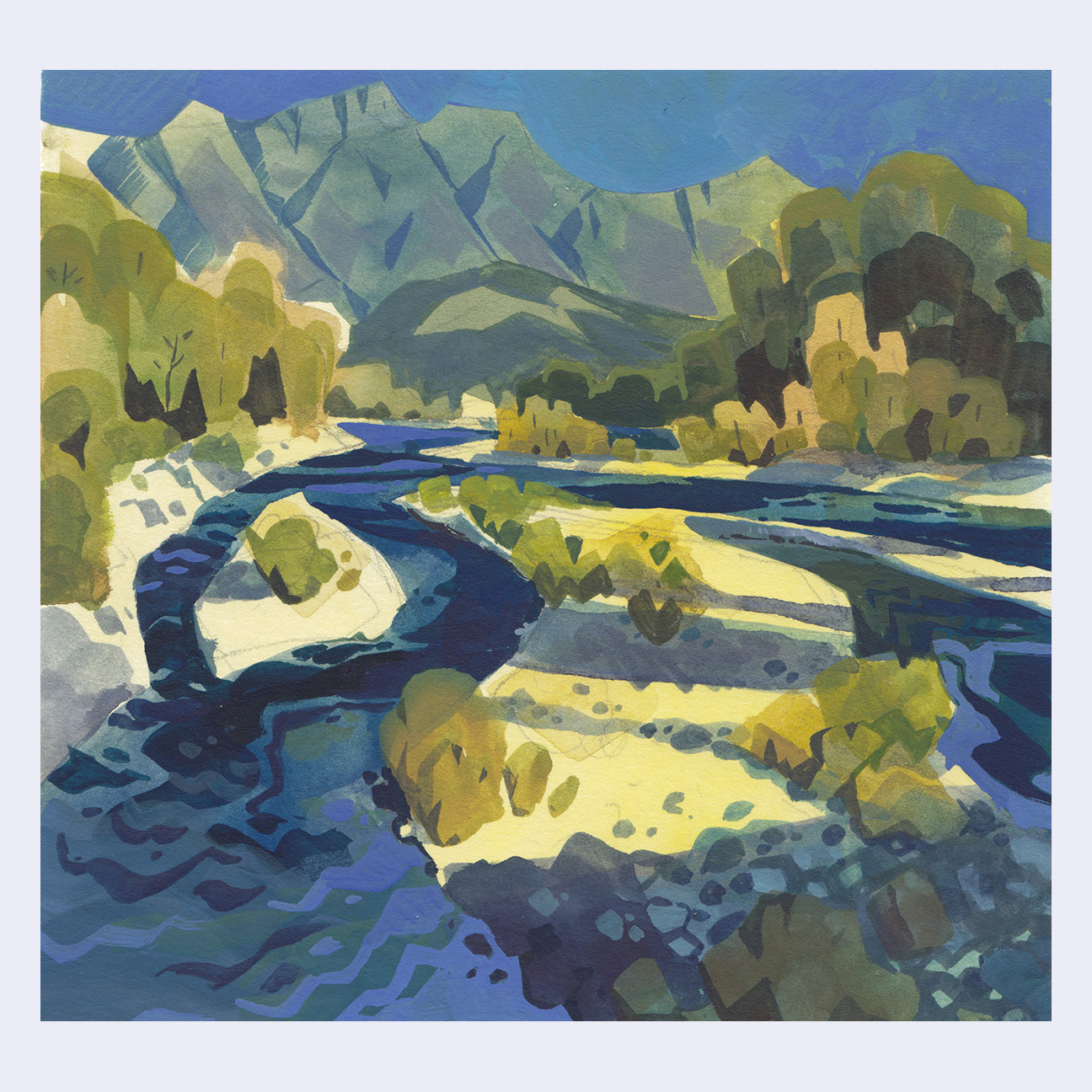 Sitting Outside III - #36 - Laura Bifano - "Goat River Late Afternoon ...