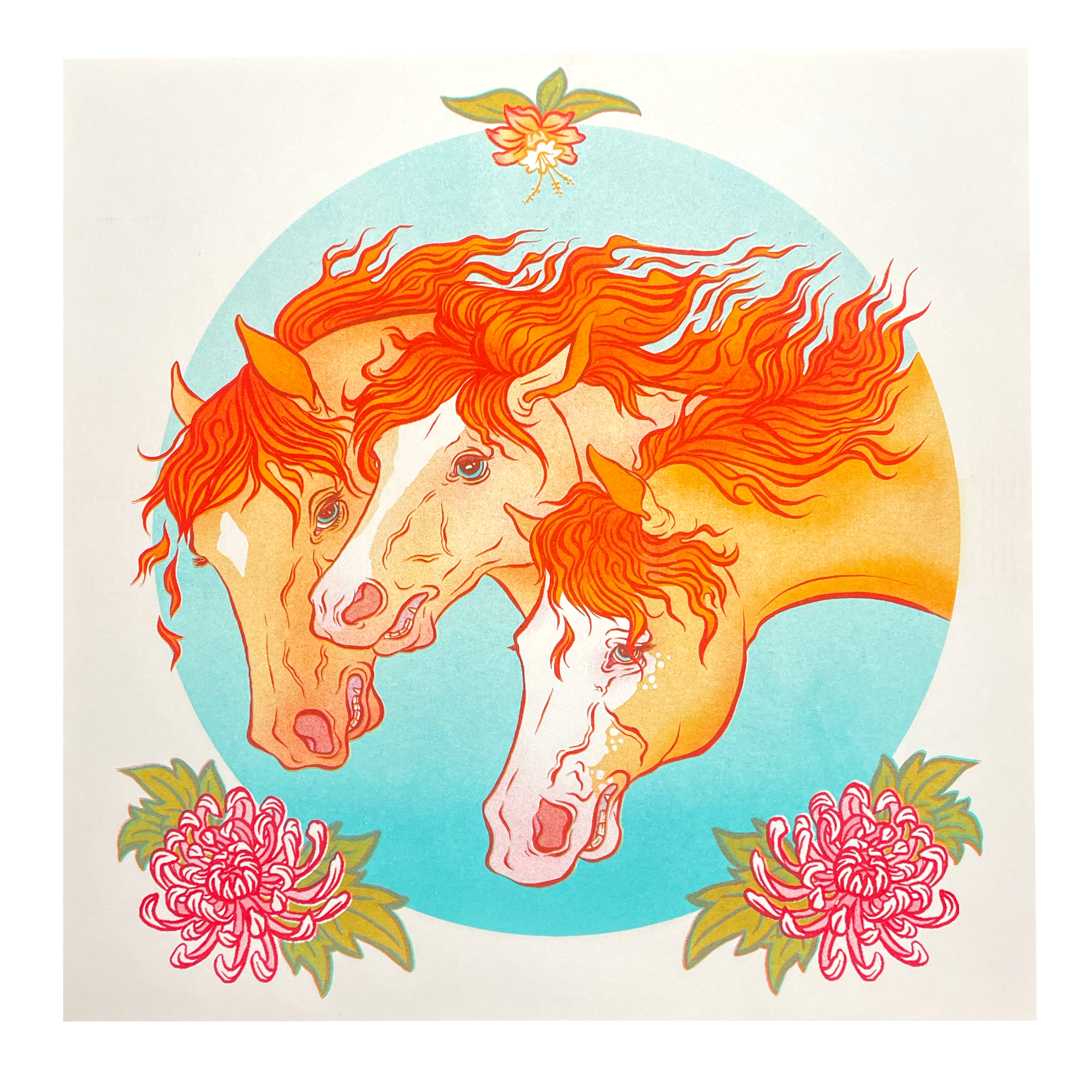 Year of the Horse 2026 - Printed Pony - “The Pharaoh’s Horses” Risogra ...
