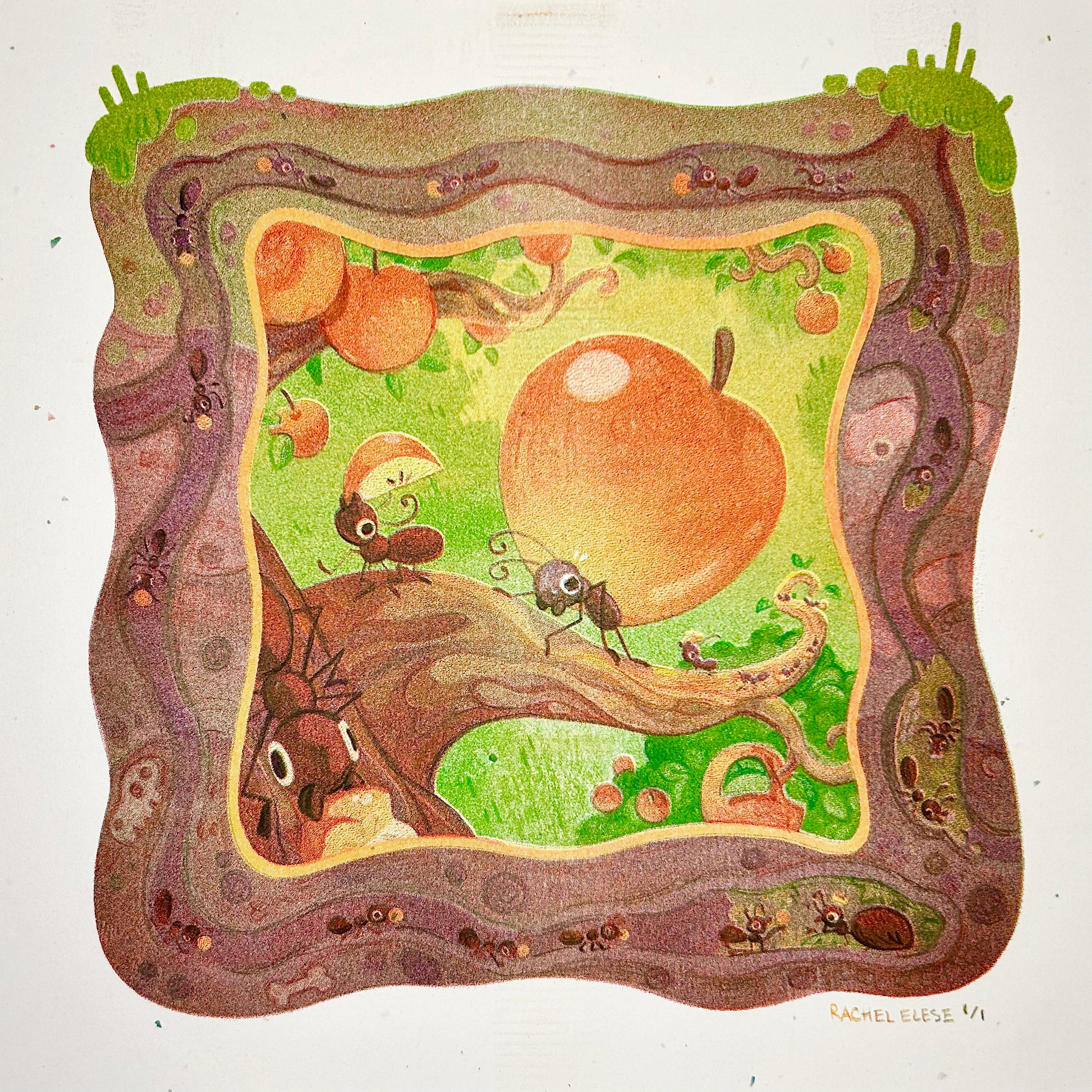 Fruits & Veggies Show 2025 - Rachel Elese - "An Ant's Apple" (Framed ...