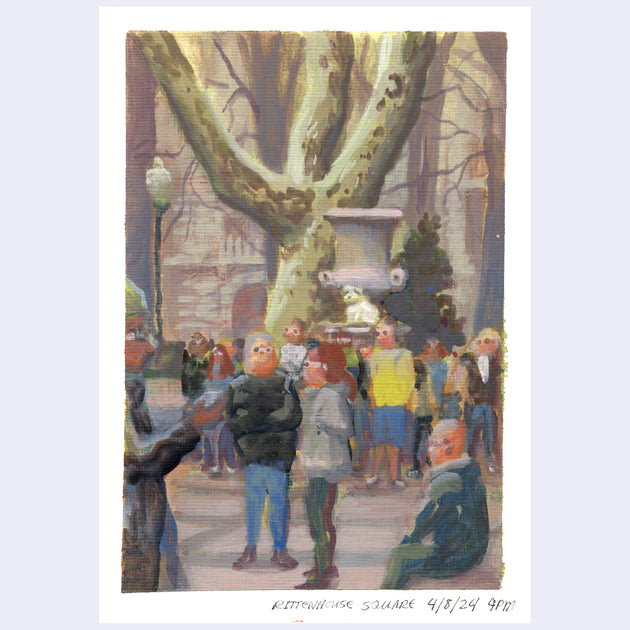 Sitting Outside III - #260 - Julie Benbassat - "Rittenhouse Square on ...