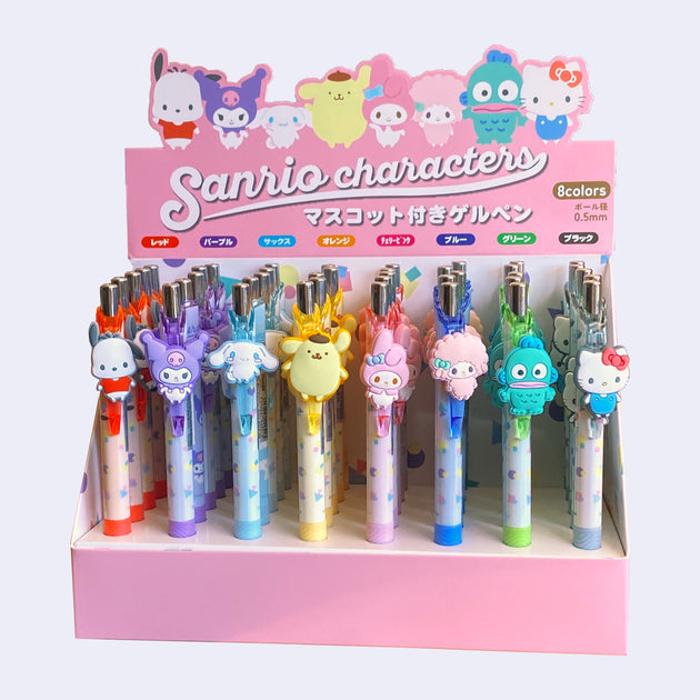Sanrio Characters - Gel Pen w/ Rubber Mascot Charm (Assorted Colors ...