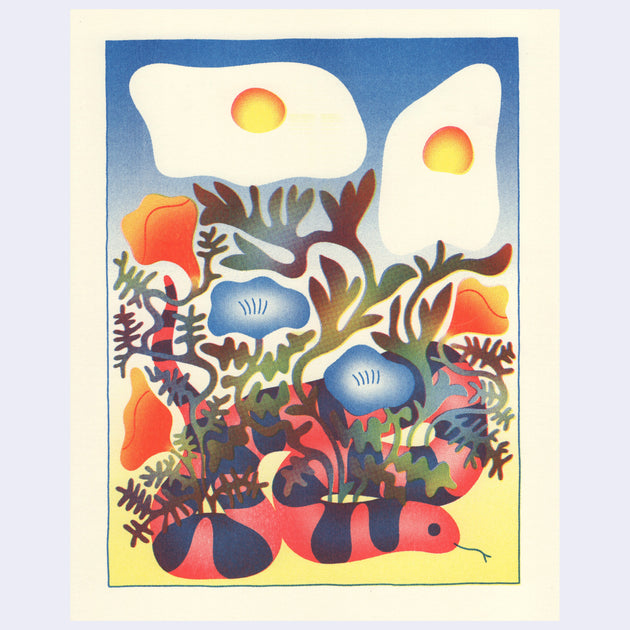 Arlin Ortiz - "Snake Under California Flowers" Risograph – GiantRobotStore