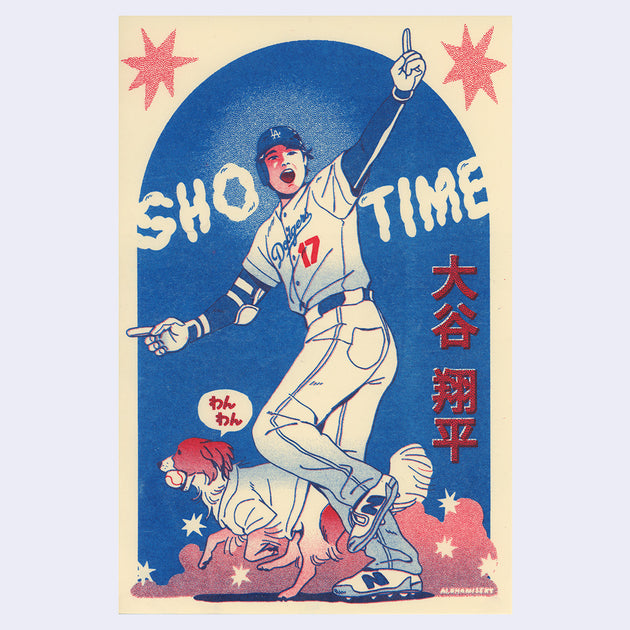 Hailey Ramos - "Sho Time" Risograph (Shohei Otani) – GiantRobotStore
