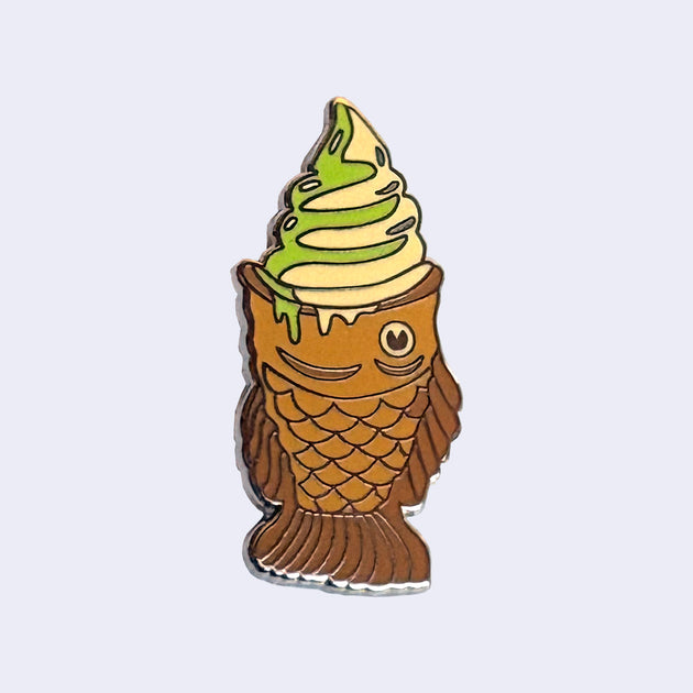 Giant Robot - Matcha Swirl Taiyaki Ice Cream Enamel Pin – GiantRobotStore