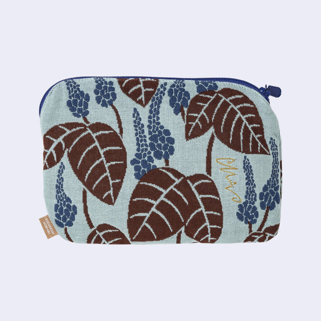 Weevil and Flowers Zip Pouch/Bag (Blue) – GiantRobotStore