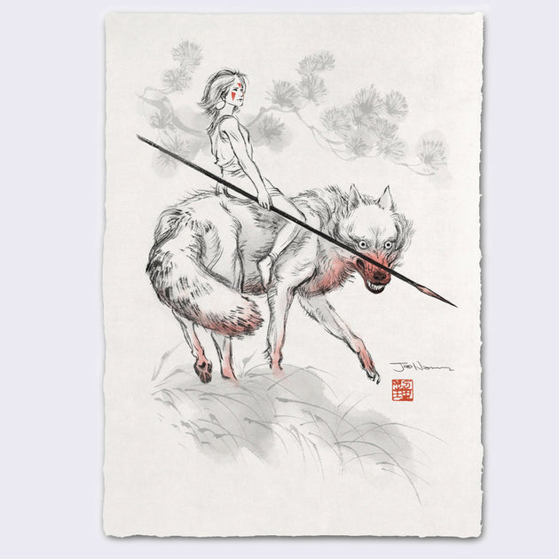 Jed Henry - Wolf Girl (Princess Mononoke) Giclee Print – GiantRobotStore