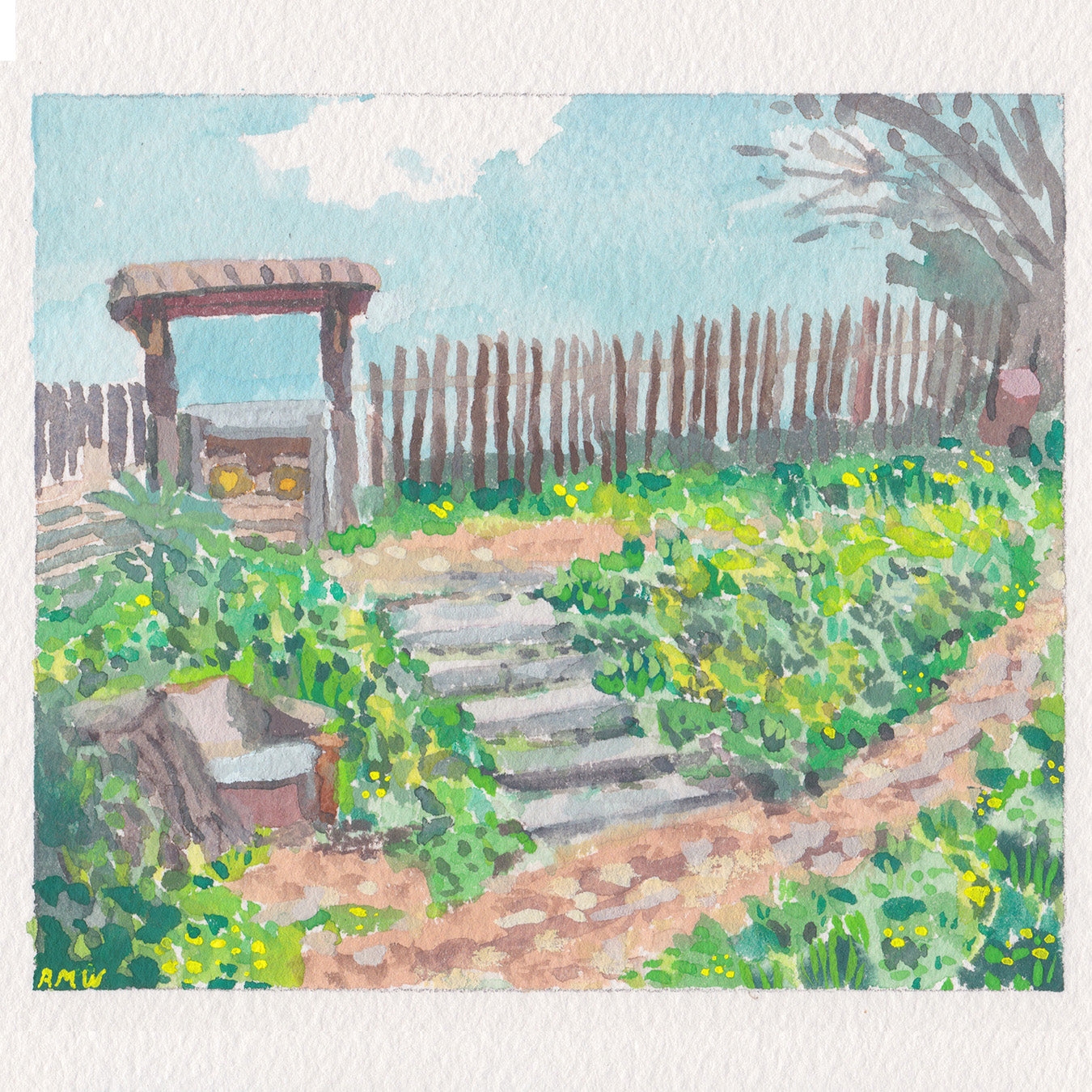 Sitting Outside 2 - Rob Moss Wilson - #05 - "Garden Steps ...