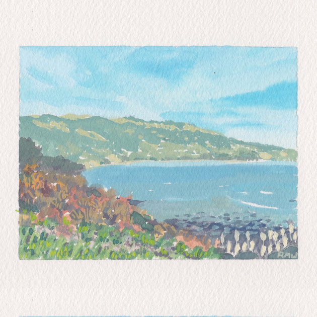 Sitting Outside 2 - Rob Moss Wilson - #08 - "Mt. Tam with Dogwood ...